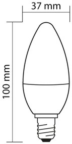 LED žárovka E14 McLED 4,8W (40W) neutrální bílá (4000K) svíčka ML-323.028.87.0