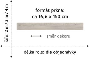 PVC bytové SKARA 2303 dekor dřeva - šíře 2 m