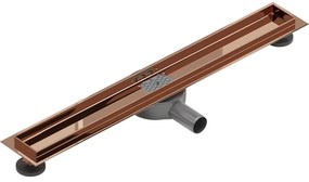 Mexen Flat 360° těleso otočného liniového odtoku 50 cm, růžové zlato - 1640050