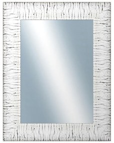 DANTIK - Zarámované zrcadlo - rozměr s rámem cca 70x90 cm z lišty SAUDEK bílá černé čáry (2512)