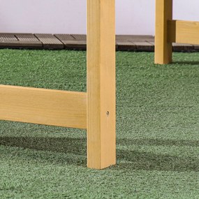 Zahradní lavice 2 osoby, dřevěná z borovice, odolná vůči počasí, s opěradlem, 140 cm, oranžová