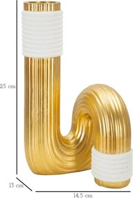 Váza Bann Big 25 cm zlatá/bílá