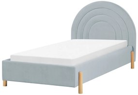 Jednolůžková postel 90 cm Annesile (modrá) (s roštem). 1077527
