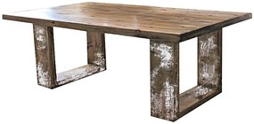 Stará Krása – Ruční výroba Velké masivní jídelní stoly s patinou 76 x 140 x 80 cm