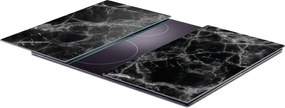 Ochranné skleněné panely MARBLE na sporáky – 2 ks, ZELLER, černé
