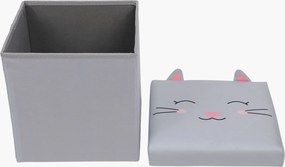 Sinsay - Puf s úložným prostorem ve tvaru kočky - šedá