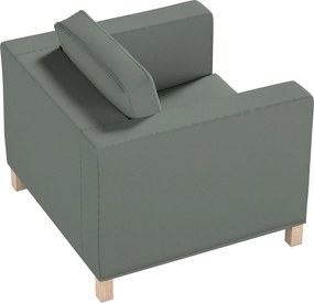 Potah na křesko IKEA Karlanda, krátký barva zelená látka pletený vzor