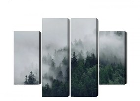 Vícedílný obraz Zelený Mlhavý Les Nedostatek Nedostatek Přírodní plátno 200x150