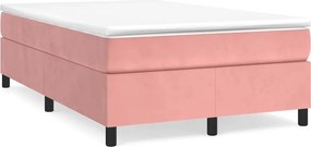 Box spring postel s matrací růžová 120 x 200 cm samet 3144674