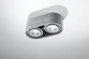 Stropní bodové svítidlo SOLLUX Basic 2 GU10 2x40W bez zdroje SL.0882 beton