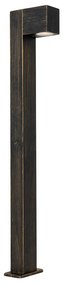 Industriální stojací venkovní lampa starožitné zlato 80 cm IP44 - Baleno