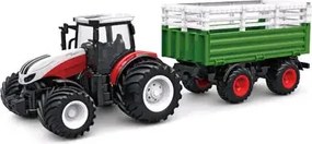 Amewi 22601 červená / RC traktor s přívěsem / 1:24 / věk: 6+ / RTR / 2