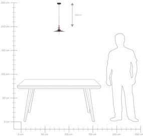 Sada 3 závěsných lamp ve tvaru kužele černá/měděná SWIFT S Beliani