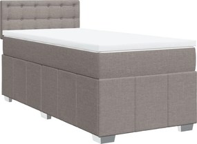 Box spring postel s matrací taupe 100 x 200 cm textil 3286997