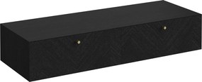 Výprodej Bolia designové nástěnné komody Luxe Sideboard Wall Výprodej Luxe Sideboard Wall (dub černě mořený, mosazné úchytky)
