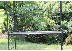 Černá kovová zahradní lavice Colima – Garden Pleasure