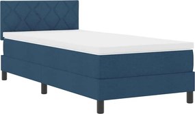 Postel s boxspringem s čelo Modrá 90 x 190 cm textil 3338733