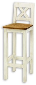 Massive home | Dřevěná barová židle z masivní borovice Corona - Odstín K01 MHSIL230