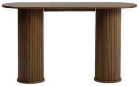 Hnědý konzolový stolek 40x130 cm Nola – Unique Furniture
