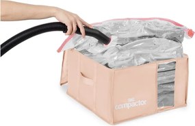 Vakuový plastový úložný box na oblečení 42x40x25 cm Pink Edition – Compactor