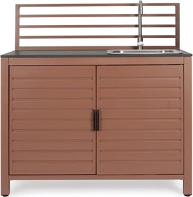 BIZZOTTO Modul zahradní kuchyňské linky s dřezem ARIA terakota 120x62 cm 0790380