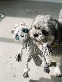 Sinsay - Hračka pro psa s pískátkem ve tvaru mývala - šedá