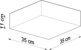 Stropní svítidlo SOLLUX Horus 35cm E27 2x60W bez zdroje SL.0137 šedá