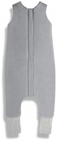 Sleepee Mušelínový spací pytel s nohavicemi TMAVĚ ŠEDÝ Zvolte rozměr: S (1 - 2 roky)