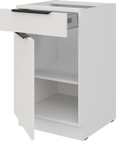 ARIA wh | dolní skříňka 50 D 1F 1S policová se zásuvkou | 50 cm | PREMIUM BOX | white