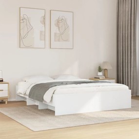 Rám postele bez matrace bílý 160x200cm Dřevěné konstrukce 3295639