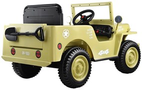 Dětský elektrický vojenský jeep willys SMALL 4x4 béžový