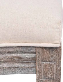 Jídelní židle 2 ks krémové textil 244087
