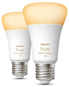 SADA 2xLED Stmívatelná žárovka Philips Hue WHITE AMBIANCE E27/8W/230V 2200-6500K