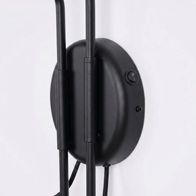 Sollux Lighting Nástěnné svítidlo NOX 2 černé s vypínačem