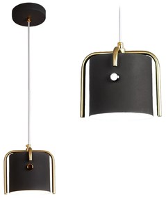 Toolight, Stropní svítidlo APP934-1CP Elegent Black, černá-zlatá, OSW-03233