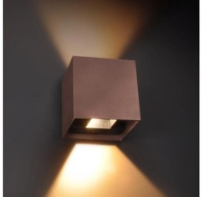 Brilagi - LED Venkovní nástěnné svítidlo CUBE LED/6W/230V hnědá IP54