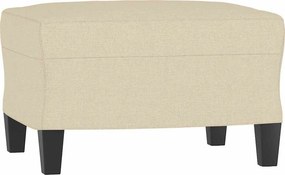 3místná pohovka s podnožkou krémová 180 cm textil 3201039