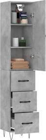 Skříň highboard betonově šedá 34,5x34x180 cm kompozitní dřevo 3198885