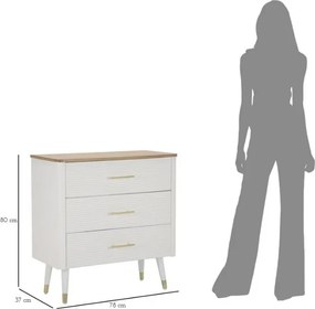 Designová komoda Gerlinde 78 cm bílá