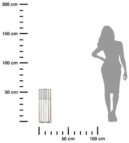 KOVOVÝ KVĚTINÁČ SE STOJÁNEM GLAM 55X20 CM BÍLÁ/ZLATÁ