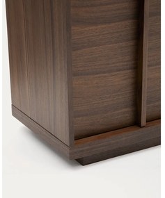 Hnědá vitrína v dekoru ořechu 100x170x40 cm Onix – Kave Home