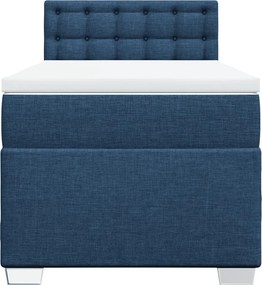 Box spring postel s matrací modrá 80x200 cm textil 3288035