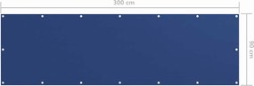 Balkónová zástěna modrá 90 x 300 cm oxfordská látka 135012