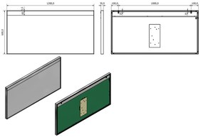 HOPA Zrcadlo s LED osvětlením METUJE Rozměr A - 120 cm, Rozměr B - 3.5 cm, Rozměr C - 60 cm - ZRPITR6012