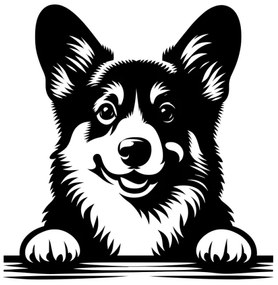 Samolepka pes Welsh Corgi Pembroke