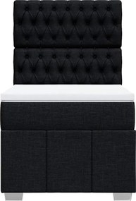 Box spring postel s matrací černá 100 x 200 cm textil 3293888