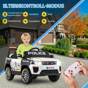 Costway 12 V dětské elektrické auto Police elektrické dětské auto s dálkovým