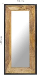 Zrcadlo 110 x 50 cm masivní mangovníkové dřevo 321631