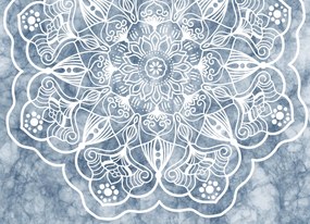Malvis ® Tapeta Mandala modrošedá Vel. (šířka x výška): 504 x 310 cm