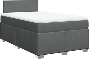 Box spring postel s matrací tmavě šedá 120x190 cm textil 3288121